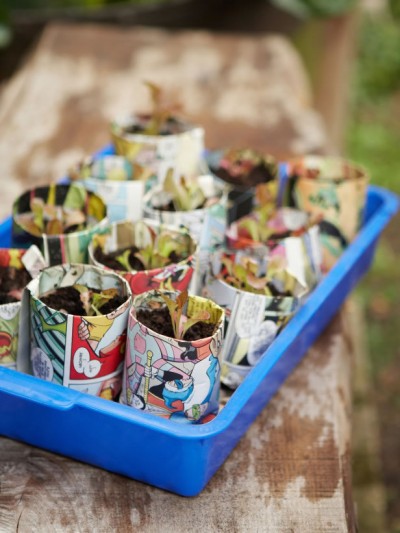 Cómo hacer semilleros biodegradables con periódicosGuía de Jardinería